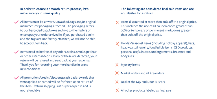 Shipping + Returns | Our Policies Make Shopping Easy – Resort to Style